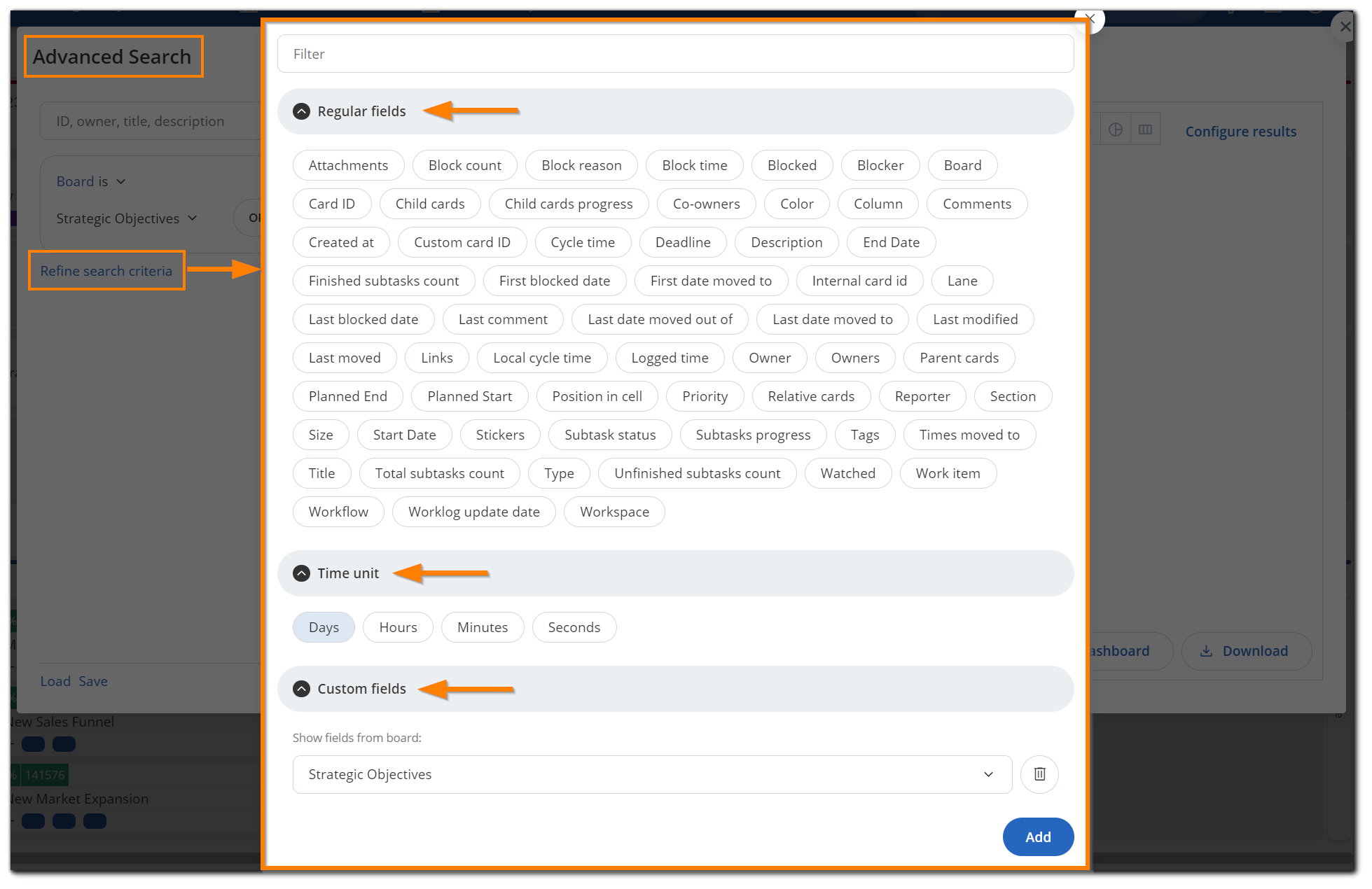 Getting Started with the Advanced Search – Businessmap Knowledge Base