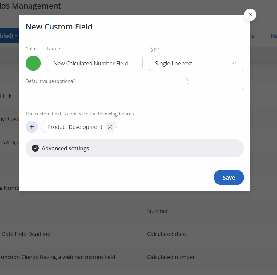 Types of Custom Fields – Businessmap Knowledge Base