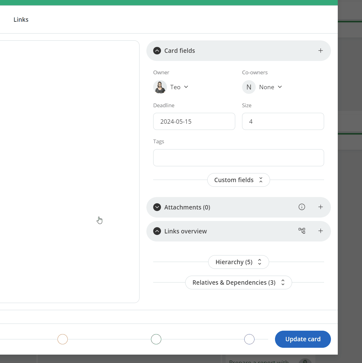 Hierarchy Visualization of Linked Cards – Businessmap Knowledge Base