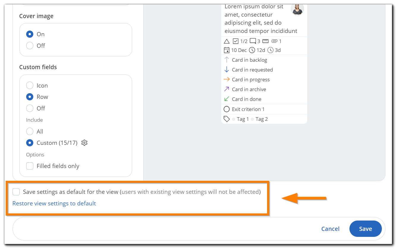 How To Configure Your Card And Initiative View Settings Businessmap 6496