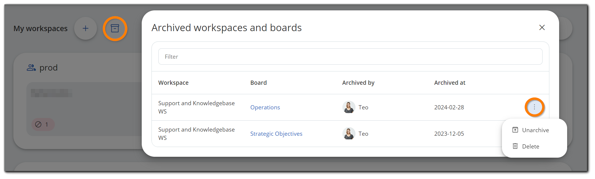 How to Archive or Permanently Delete a Board? – Businessmap Knowledge Base