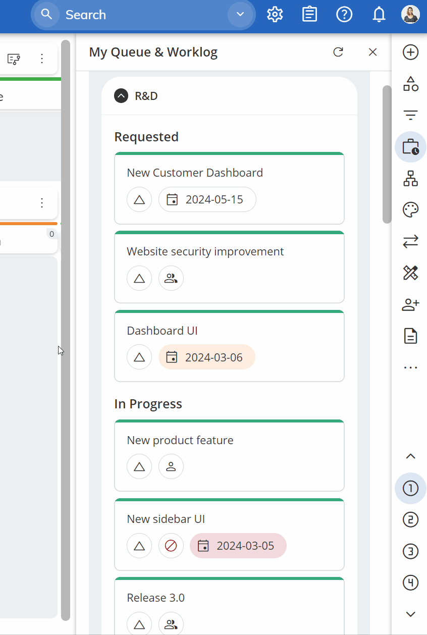 How to Make Use of the "My Queue and Worklog"? – Businessmap Knowledge Base
