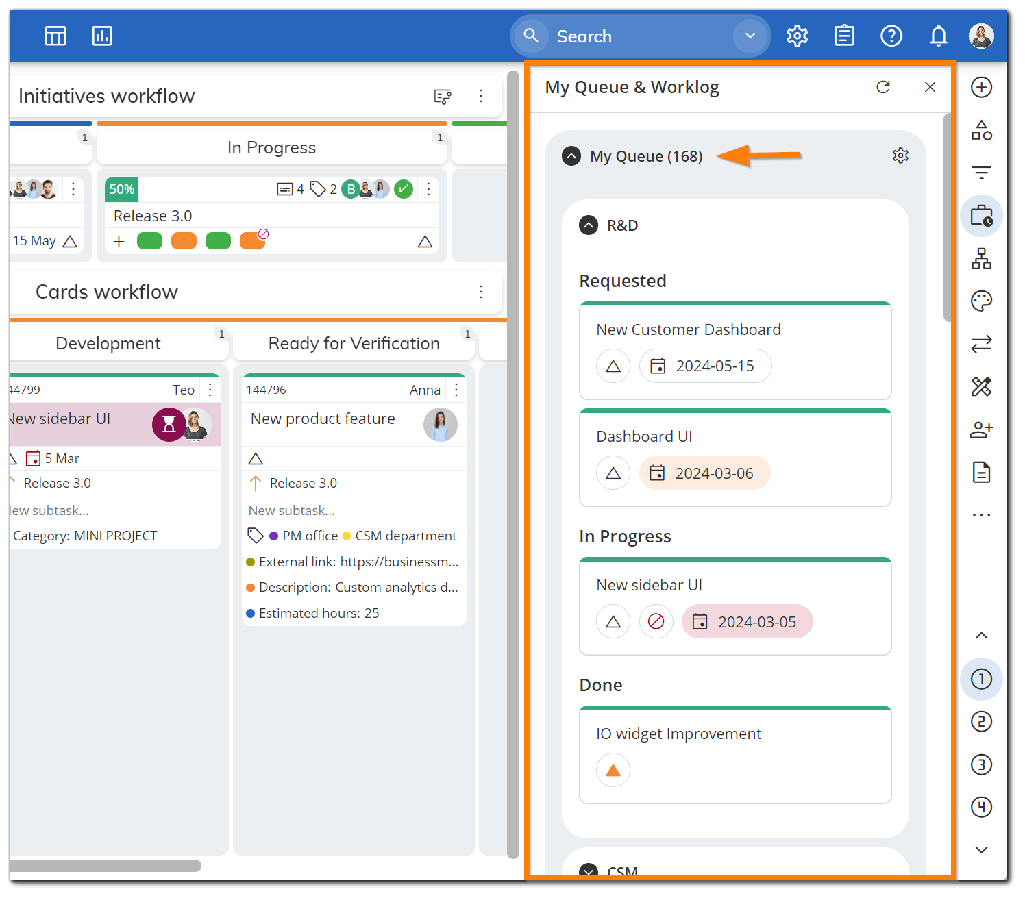 How to Make Use of the "My Queue and Worklog"? – Businessmap Knowledge Base