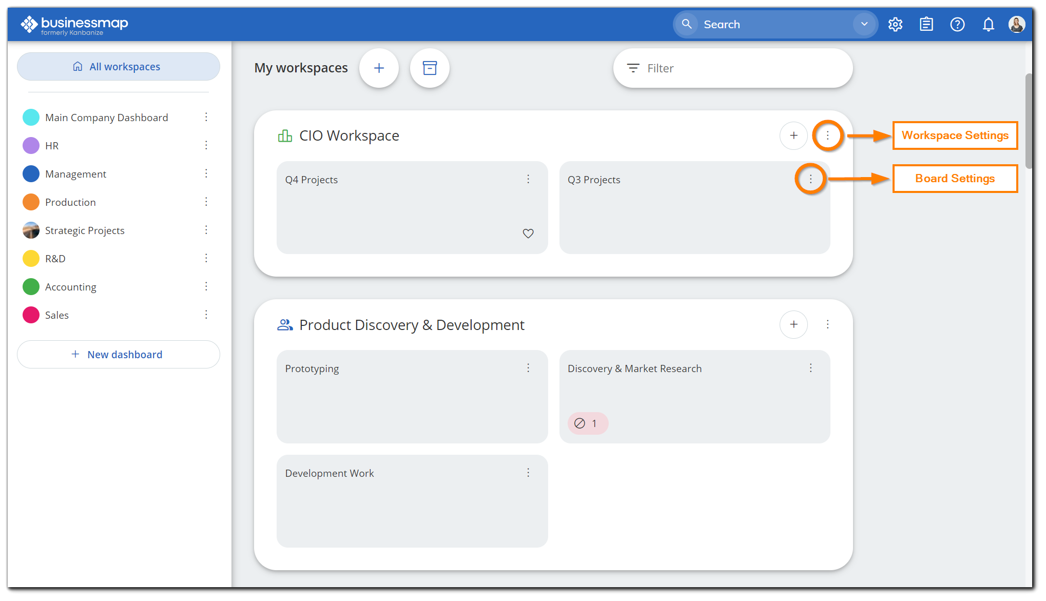 Board Settings in Businessmap – Businessmap Knowledge Base