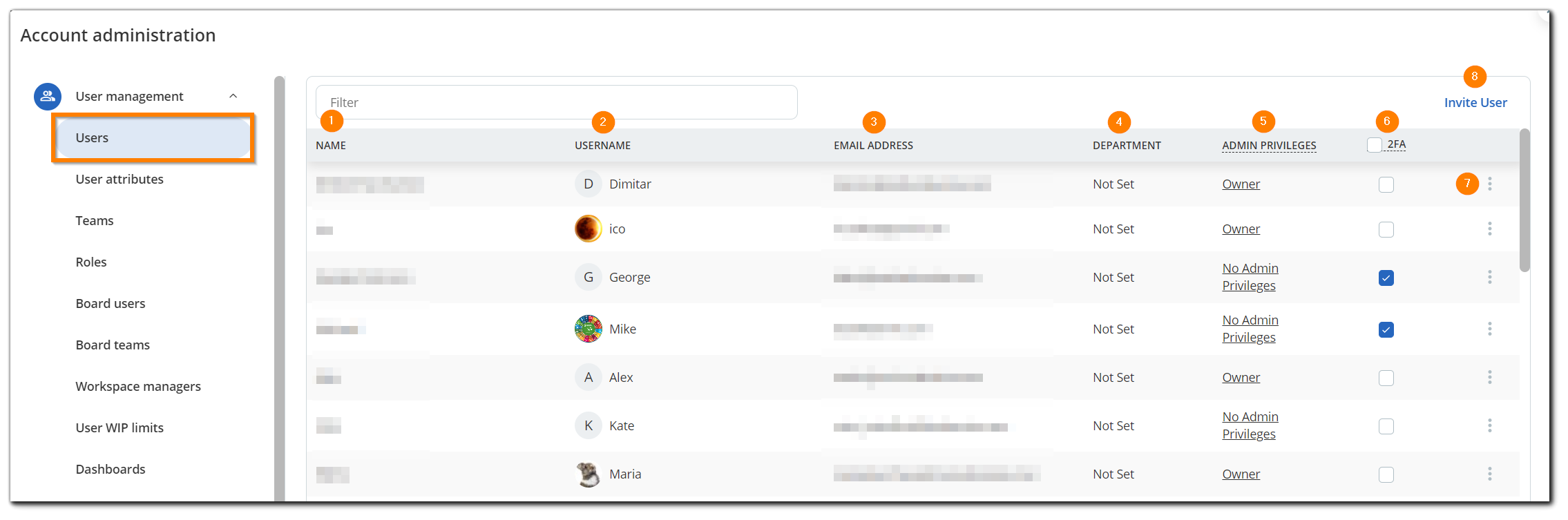 How to Work with the Users Management Tab? – Businessmap Knowledge Base