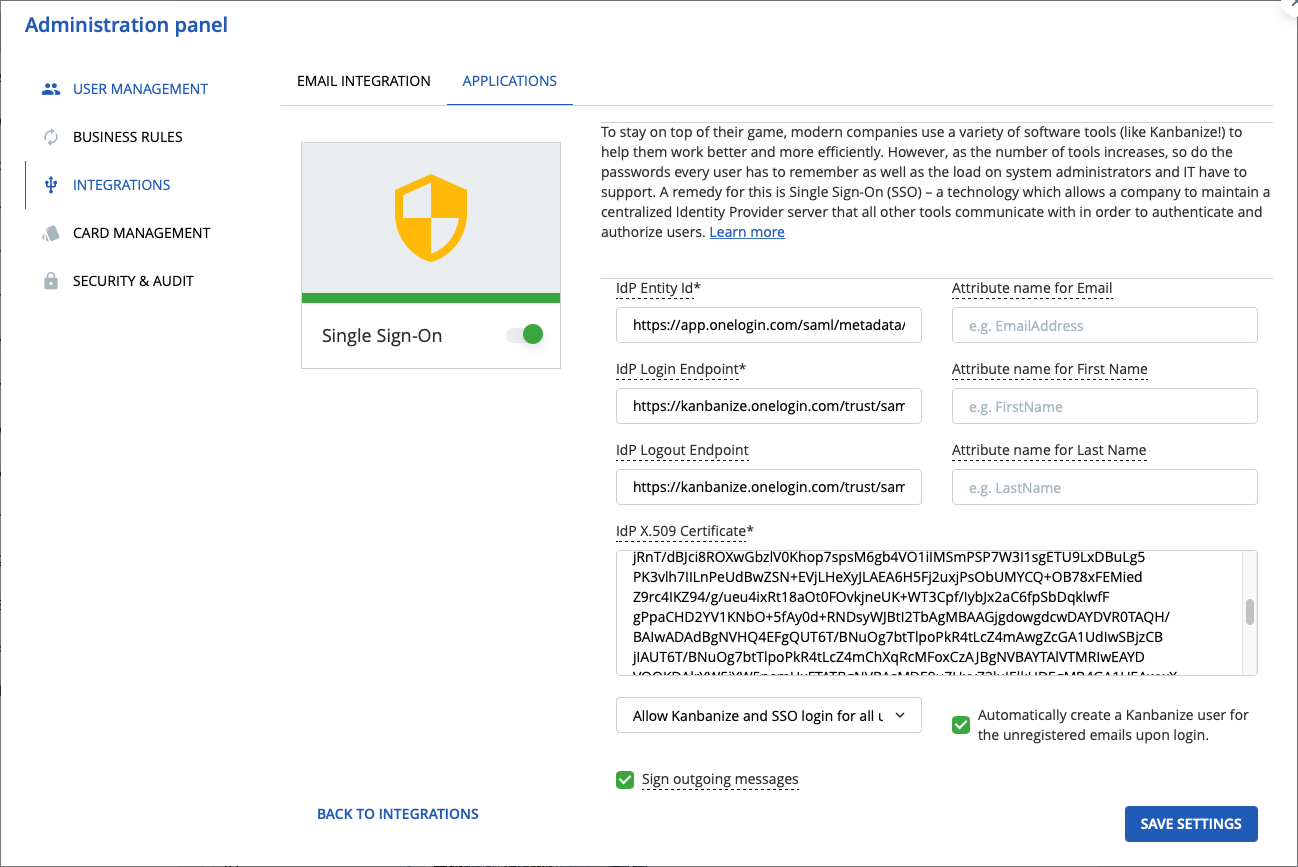 How to Set Up SAML Single Sign-On with OneLogin? – Businessmap Knowledge Base